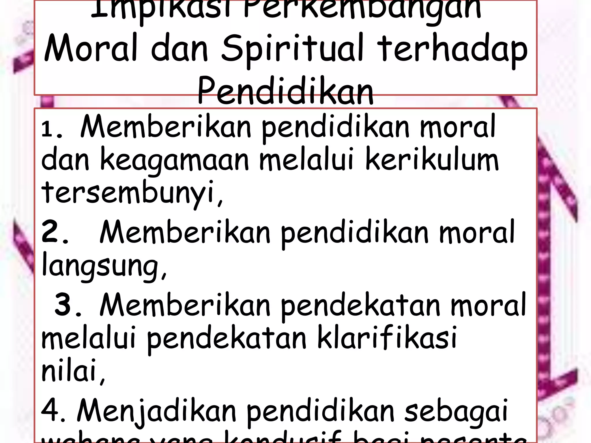 Perkembangan moral dan spritual peserta didik | PPTX