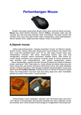 Perkembangan mouse | DOCX