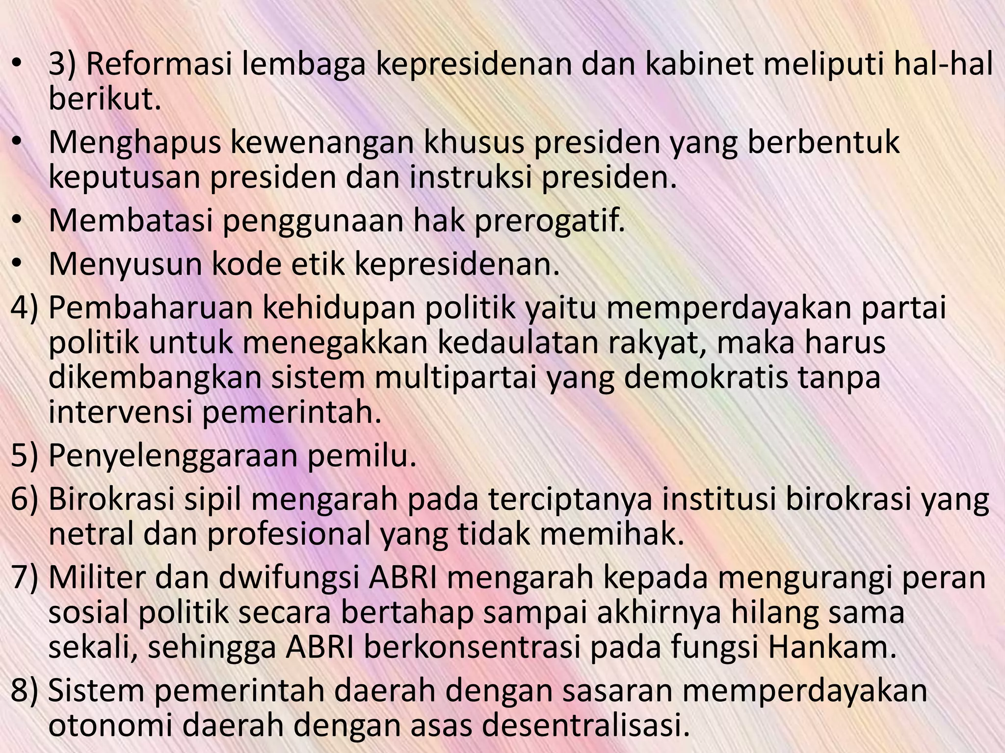 Perkembangan pada masa reformasi | PPTX