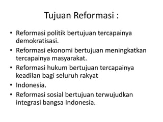 Perkembangan pada masa reformasi | PPTX