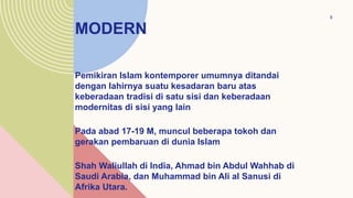 PERKEMBANGAN PEMIKIRAN ISLAM INDONESIA DARI TRADISIONAL HINGGA MODERN.pptx