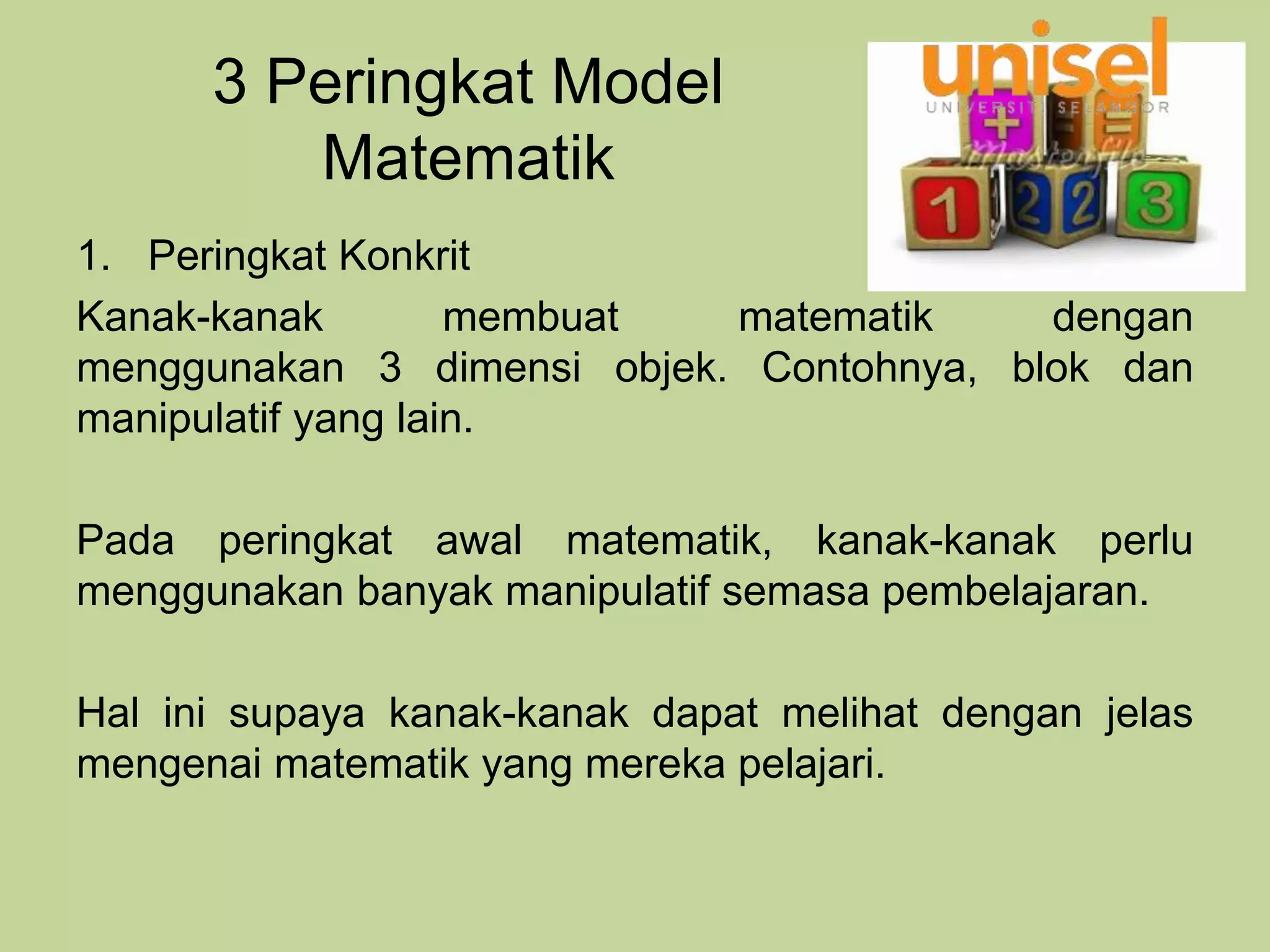 Perkembangan pemikiran matematik kanak kanak (1) | PPTX