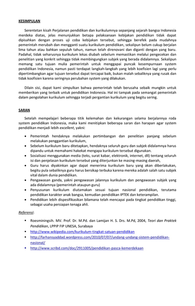 Perkembangan pendidikan indonesia | PDF