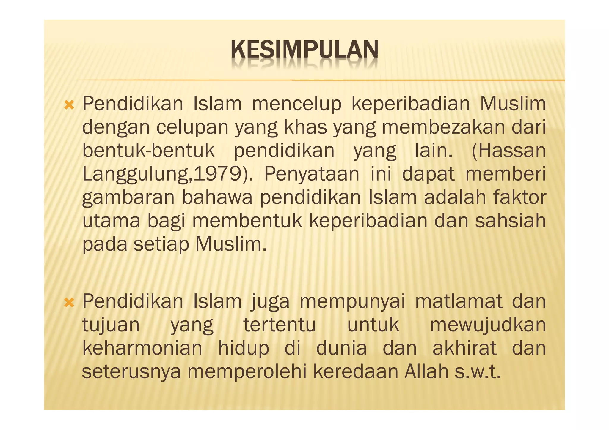 Perkembangan Pendidikan Islam Di Brunei Dan Hala Tuju G1 | PDF