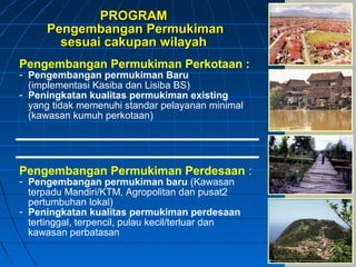 Perkembangan Penyediaan Prasarana dan Sarana Dasar Permukiman dan Penanganan Permukiman Kumuh | PPT