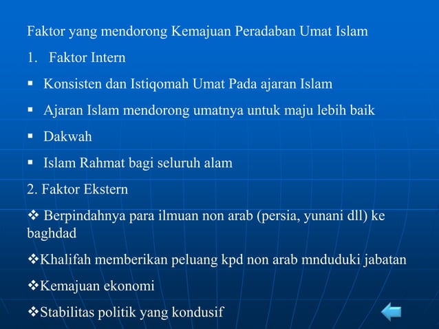 Perkembangan peradaban islam masa kejayaan | PPT