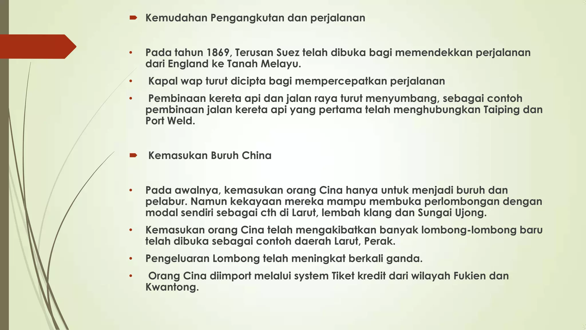 Perkembangan perlombongan, di tanah melayu | PPTX