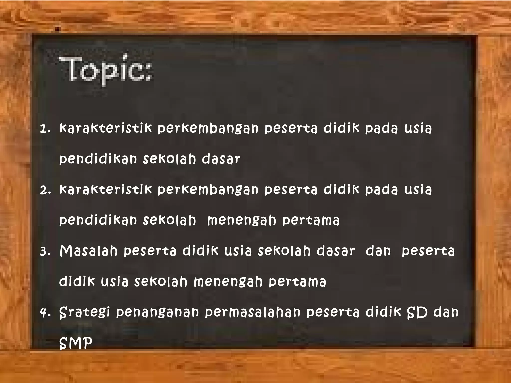 Perkembangan peserta didik | PPT