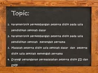 Perkembangan peserta didik | PPT