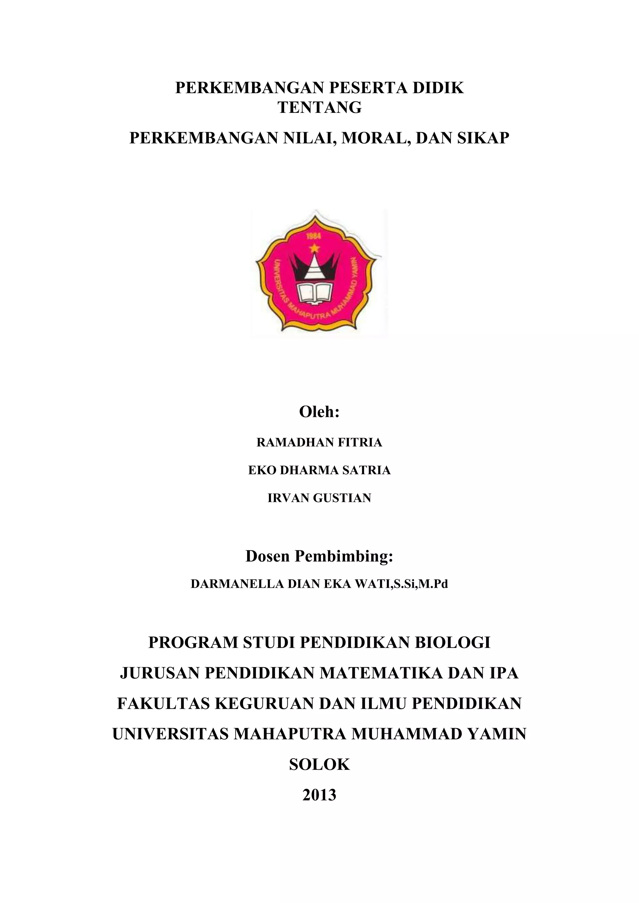 Perkembangan peserta didik | PDF