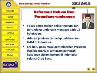 Perkembangan politik pasca reformasi | PPT
