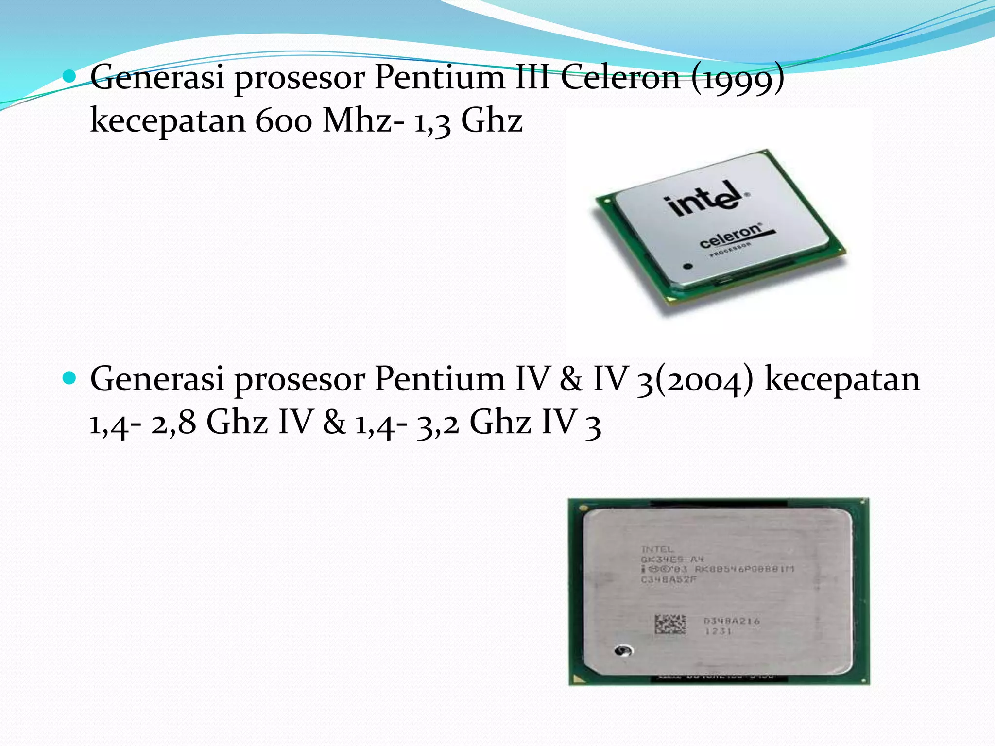 Perkembangan Processor Intel | PPTX