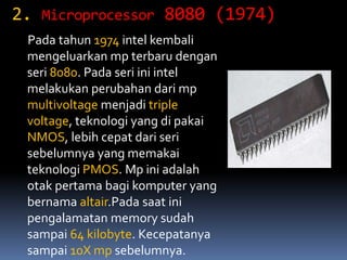Perkembangan processor komputer new | PPTX