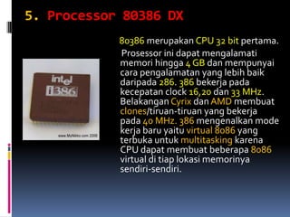 Perkembangan processor komputer new | PPTX