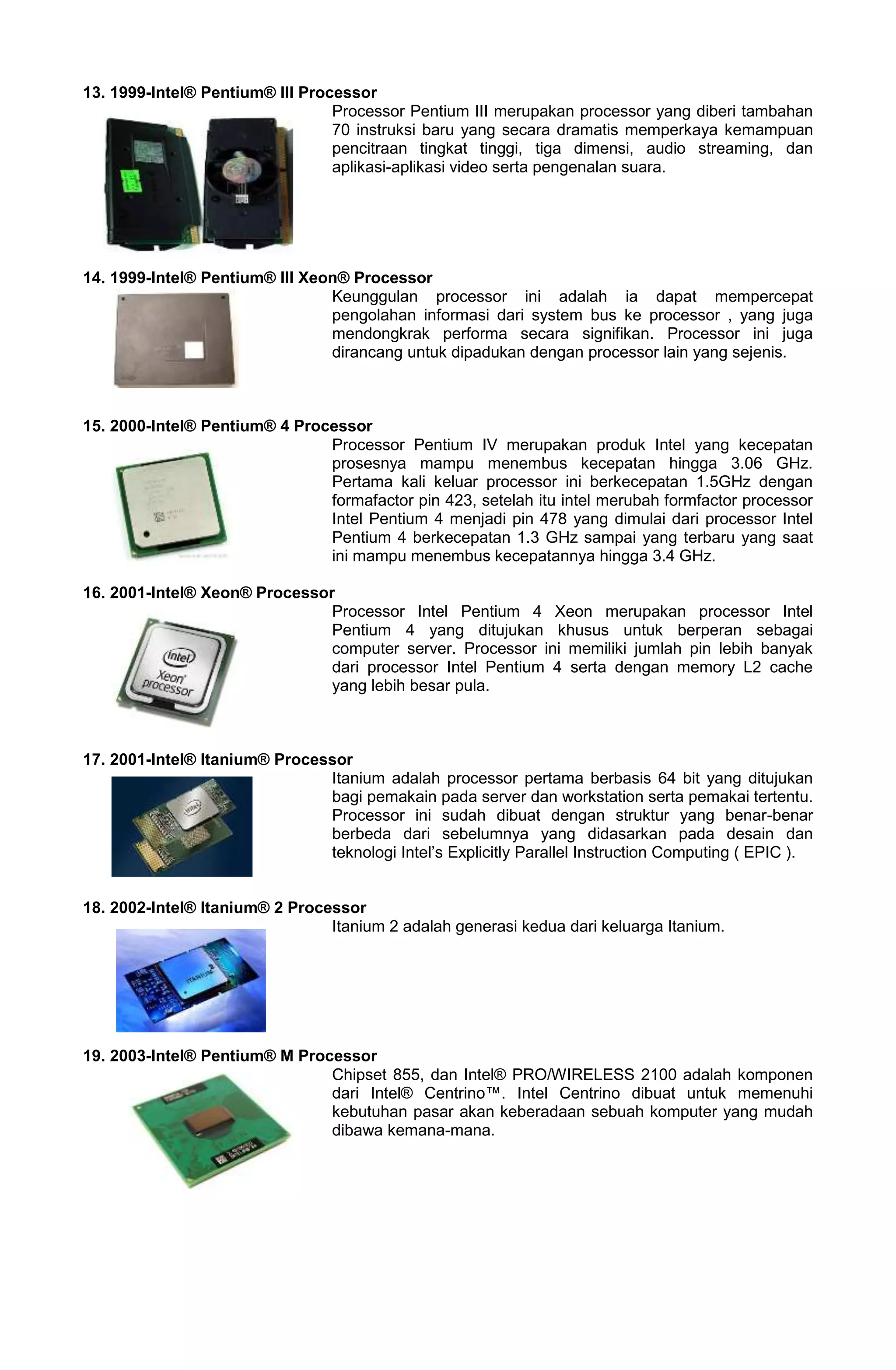 Perkembangan Prosesor | DOCX