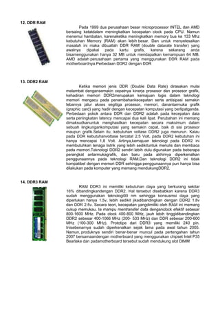 Perkembangan RAM | DOCX