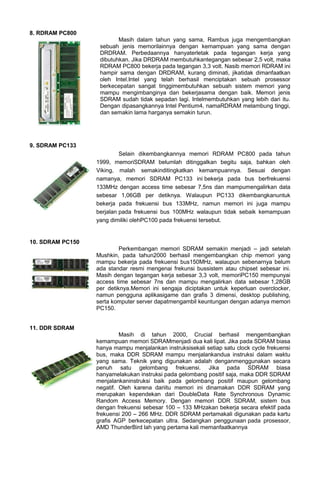 Sejarah Perkembangan RAM | DOCX