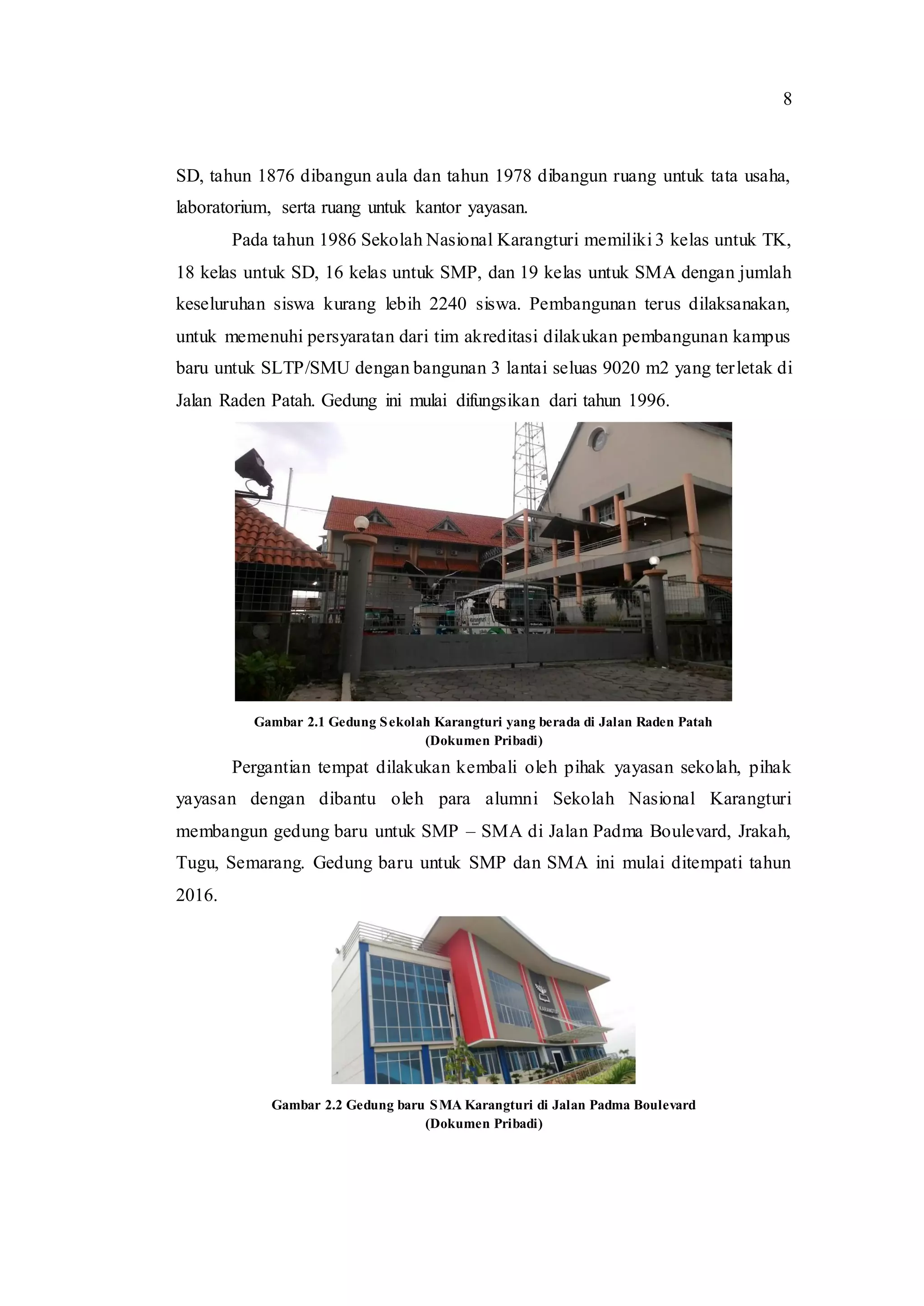 Perkembangan sekolah karangturi semarang | PDF