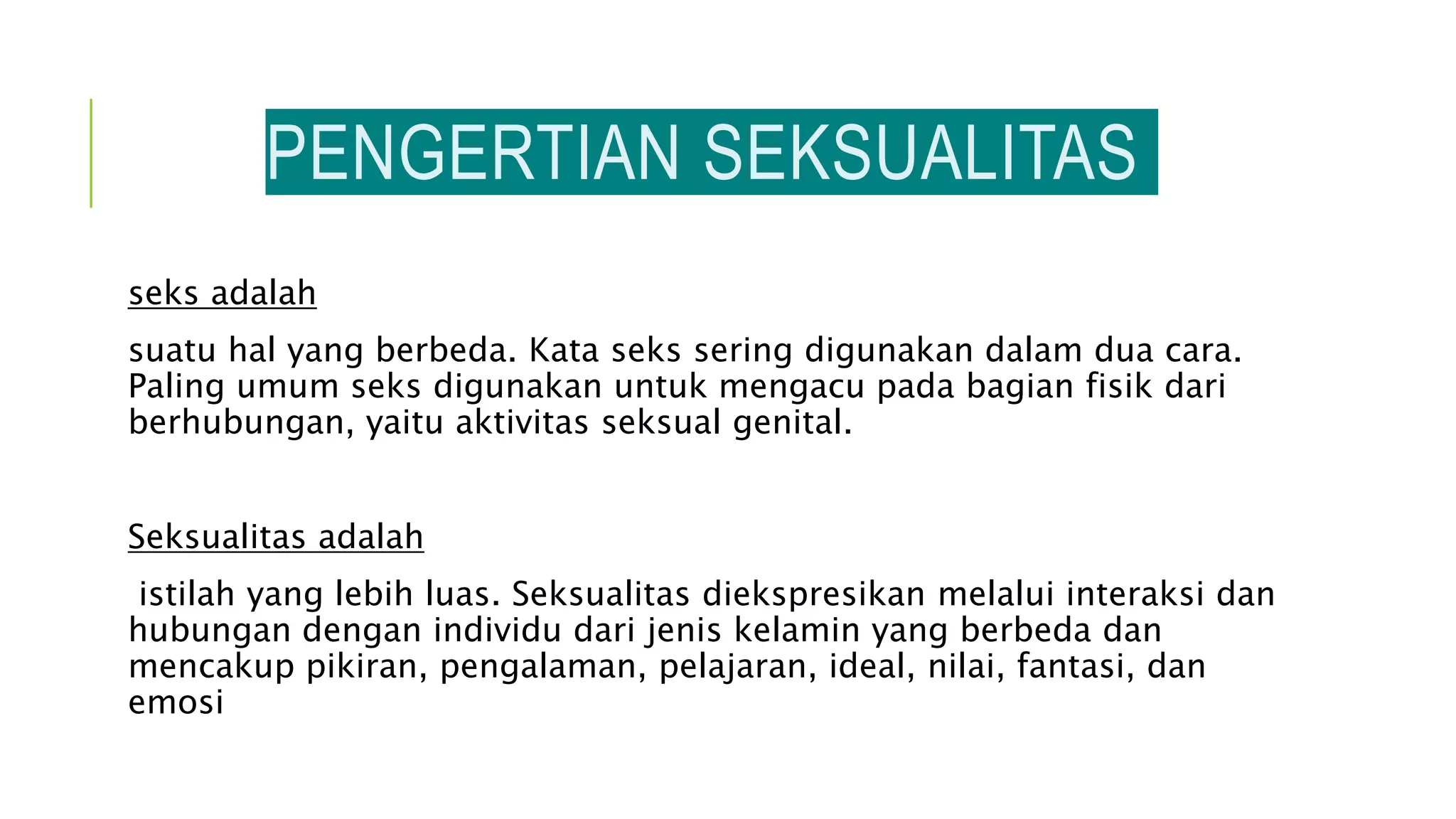 Perkembangan seksual pada remaja diki | PPTX