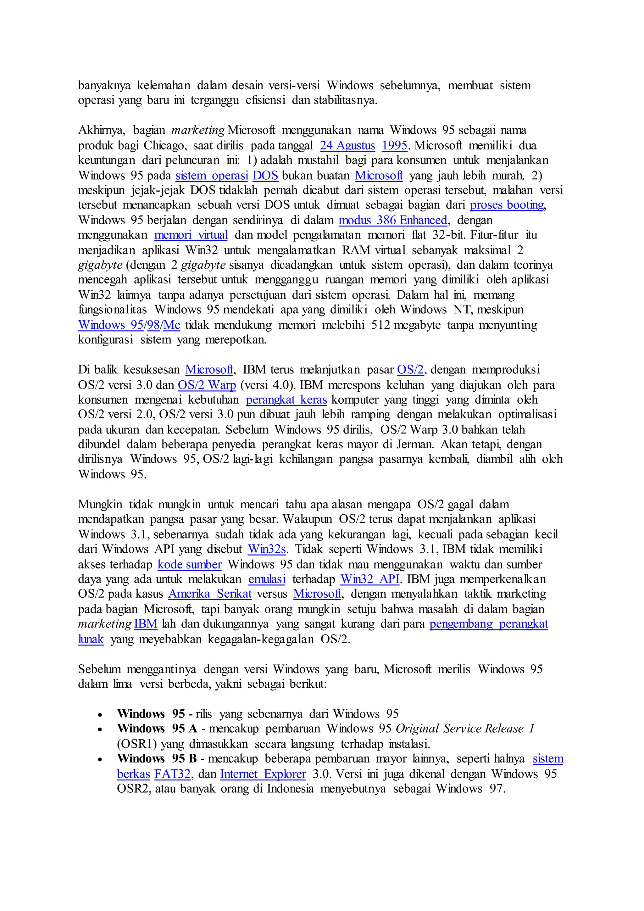 Perkembangan sistem operasi | DOCX