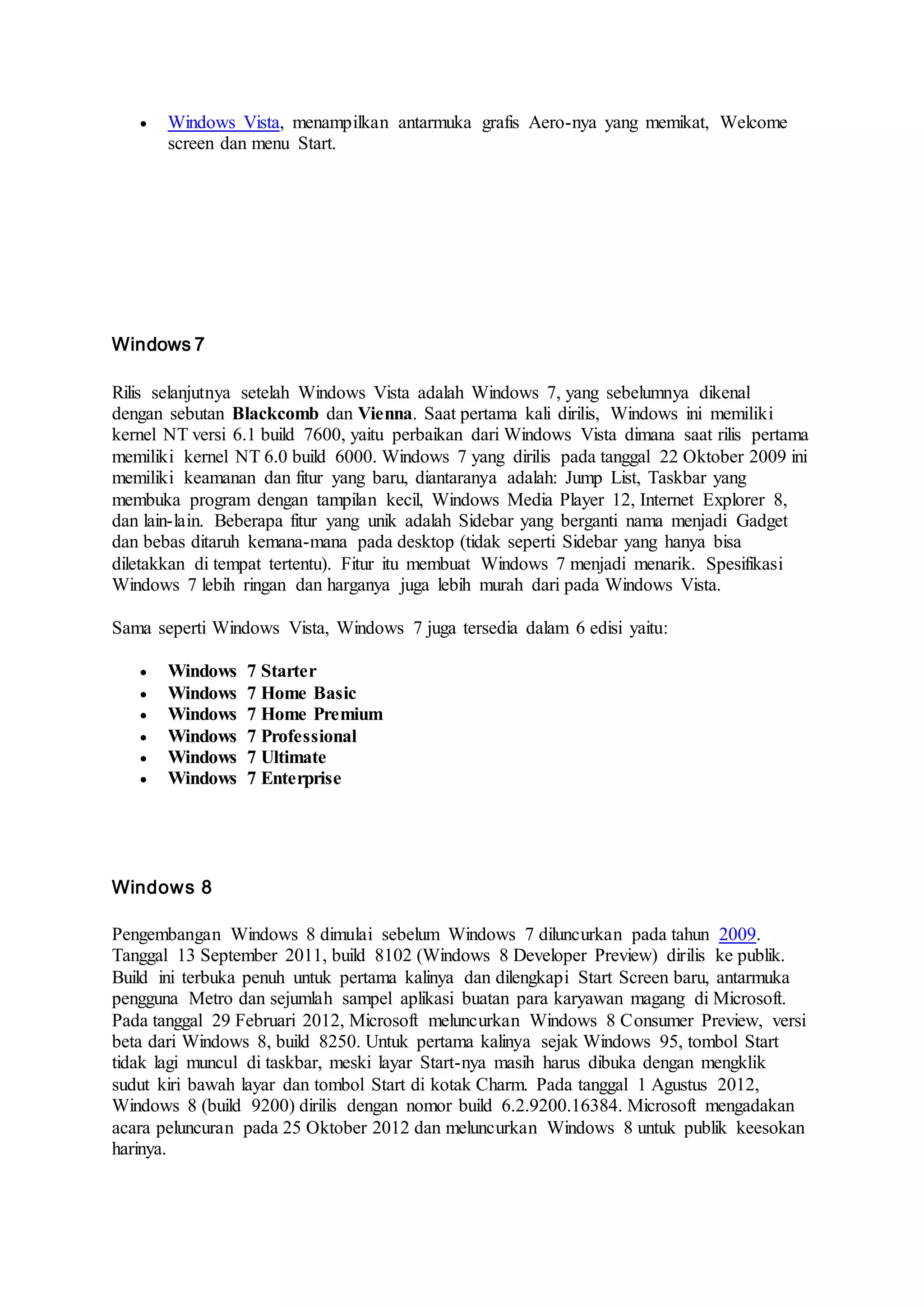 Perkembangan sistem operasi | DOCX