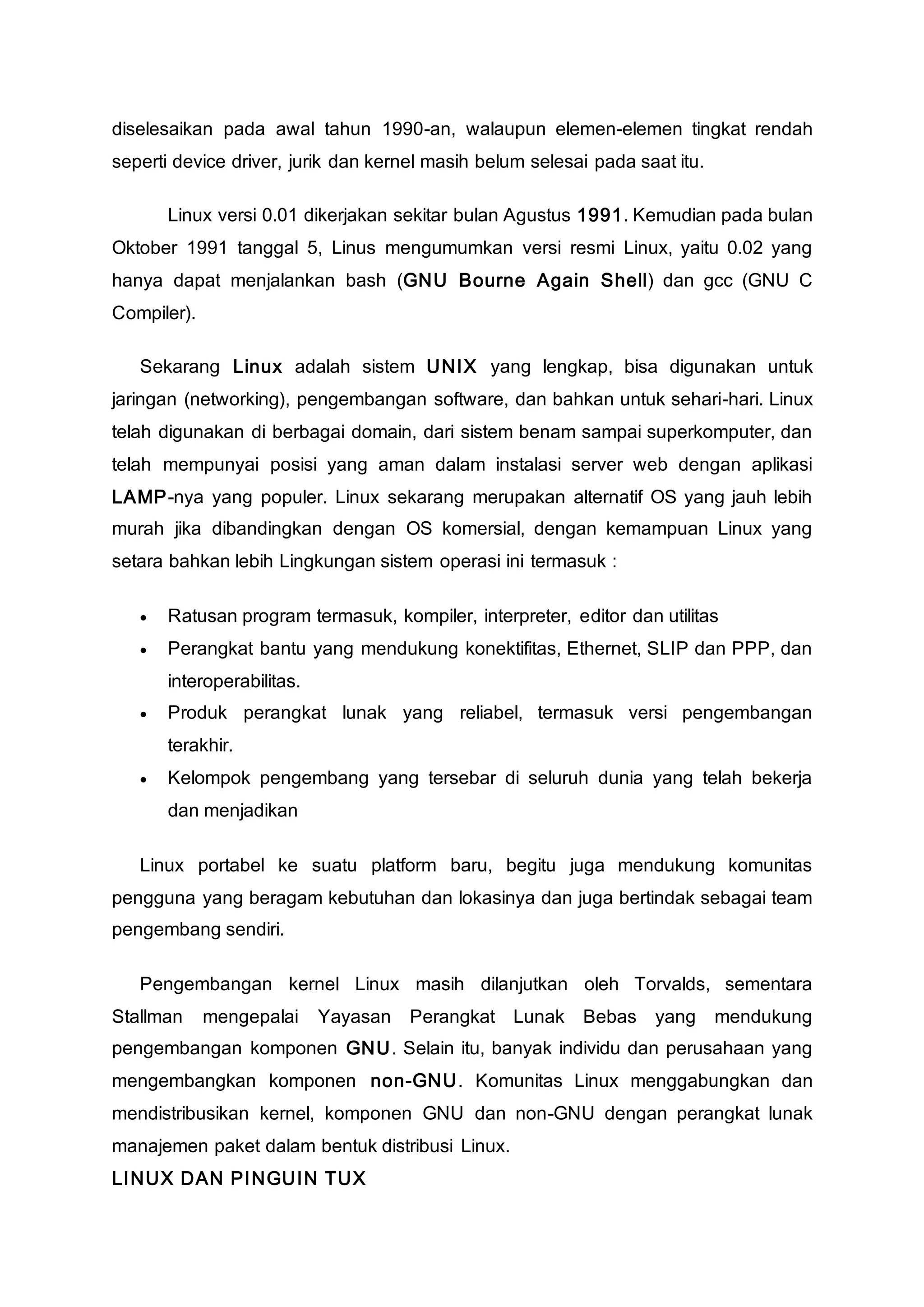 Perkembangan sistem operasi | DOCX