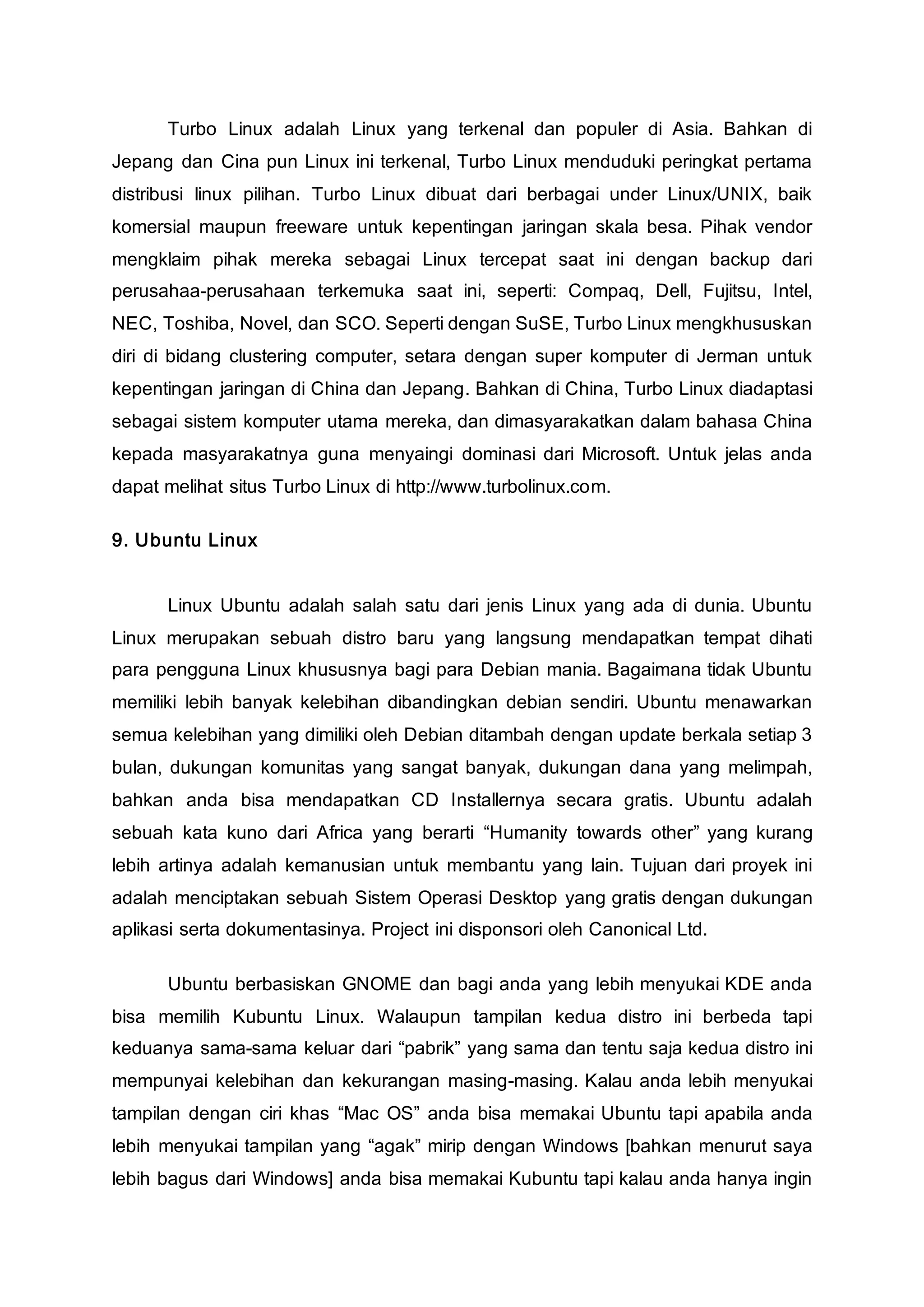 Perkembangan sistem operasi | DOCX