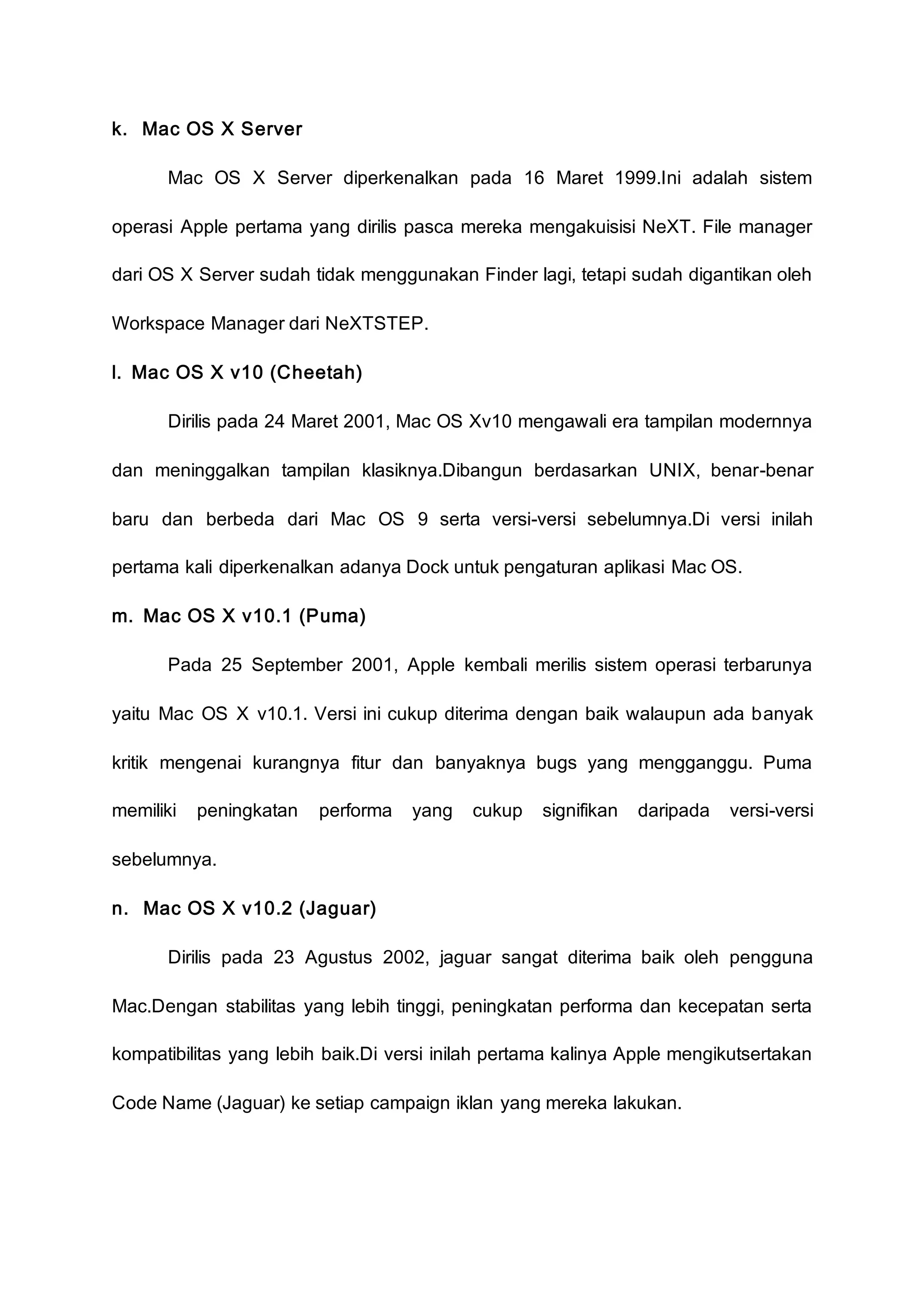 Perkembangan sistem operasi | DOCX
