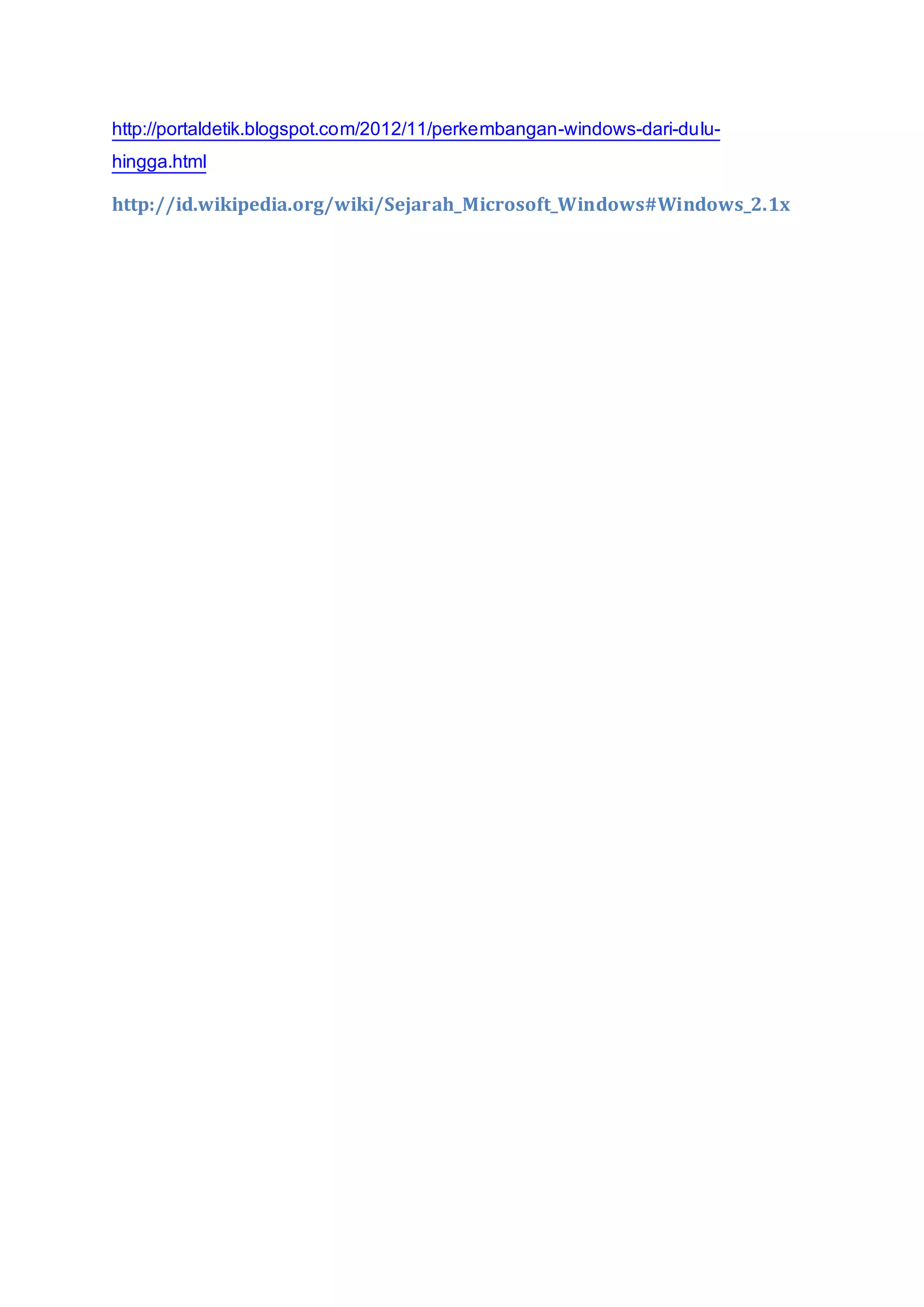 Perkembangan sistem operasi | DOCX