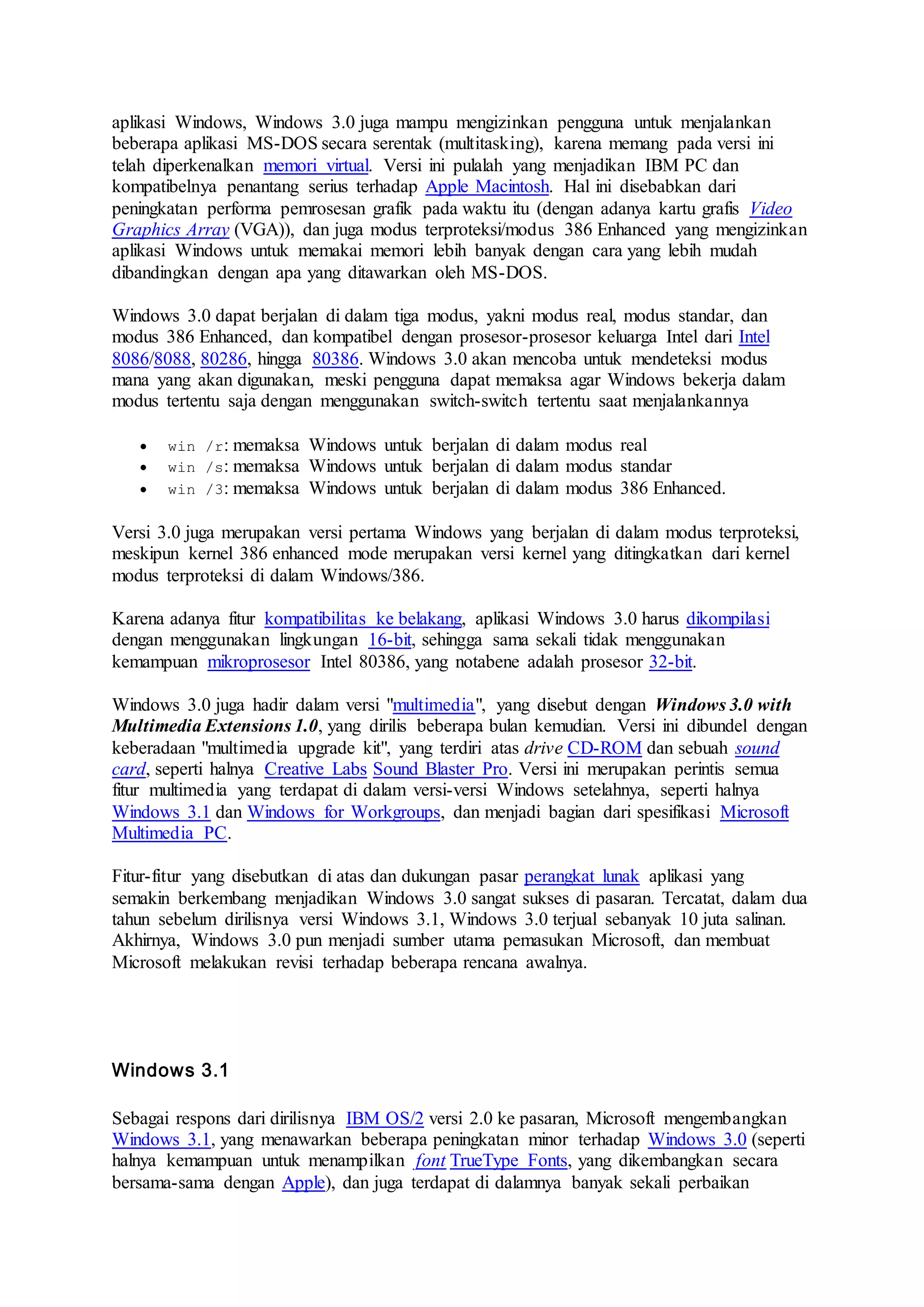 Perkembangan sistem operasi | DOCX