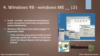 Perkembangan sistem operasi windows | PDF