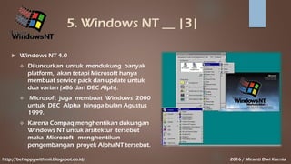 Perkembangan sistem operasi windows | PDF