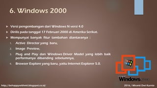 Perkembangan sistem operasi windows | PDF