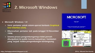Perkembangan sistem operasi windows | PDF
