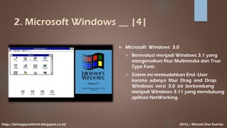 Perkembangan sistem operasi windows | PDF