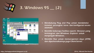Perkembangan sistem operasi windows | PDF