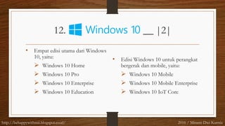Perkembangan sistem operasi windows 2 | PPT