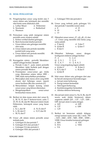 Perkembangan sistem periodik unsur | PDF