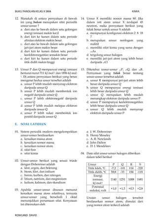 Perkembangan sistem periodik unsur | PDF
