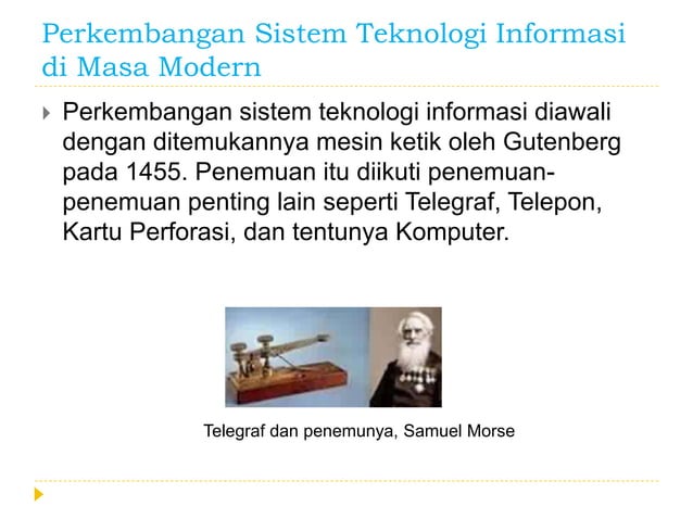 Perkembangan sistem teknologi informasi di dunia | PPT