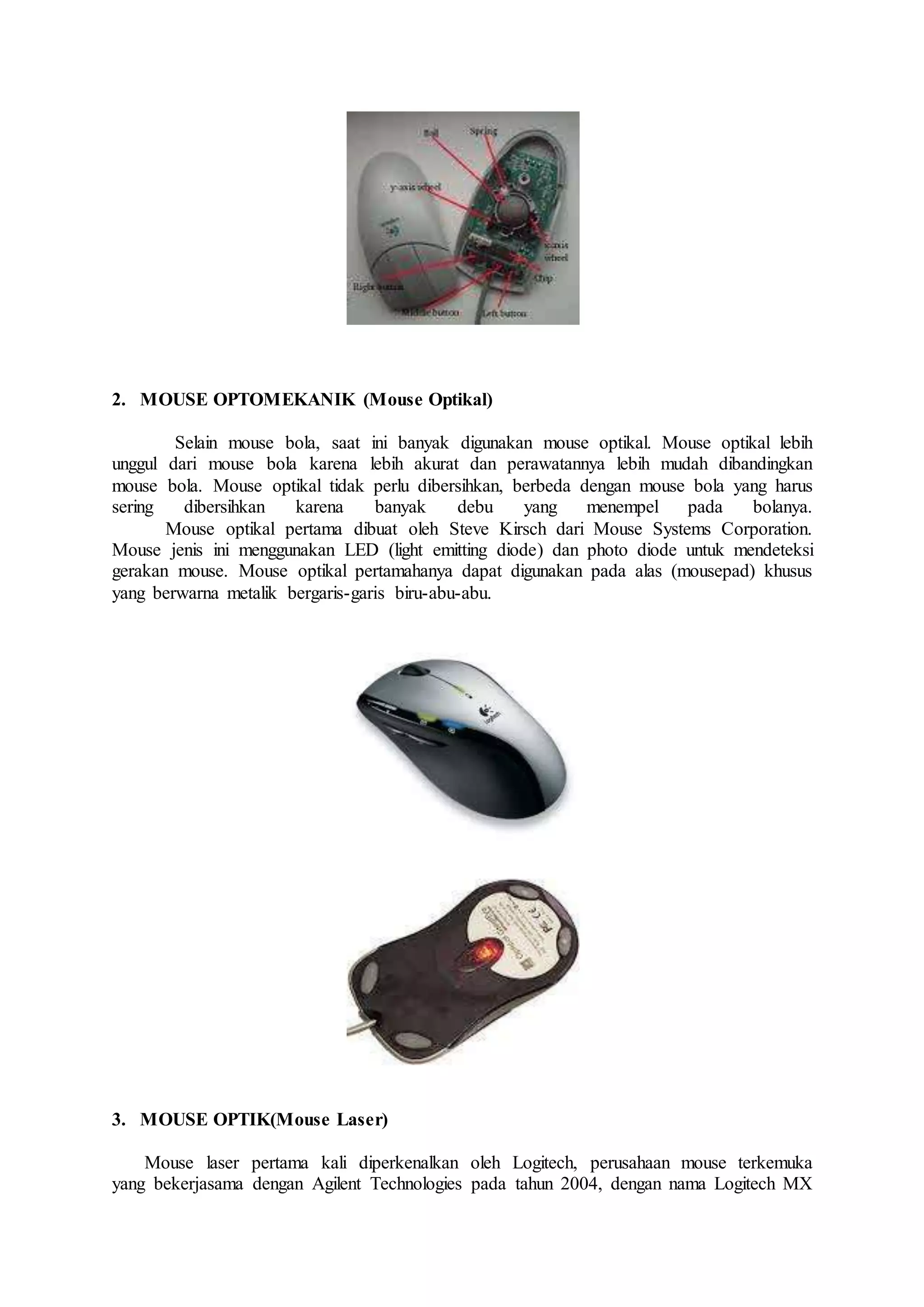 Perkembangan technologi mouse | PDF