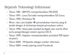 Perkembangan teknologi informasi | PDF