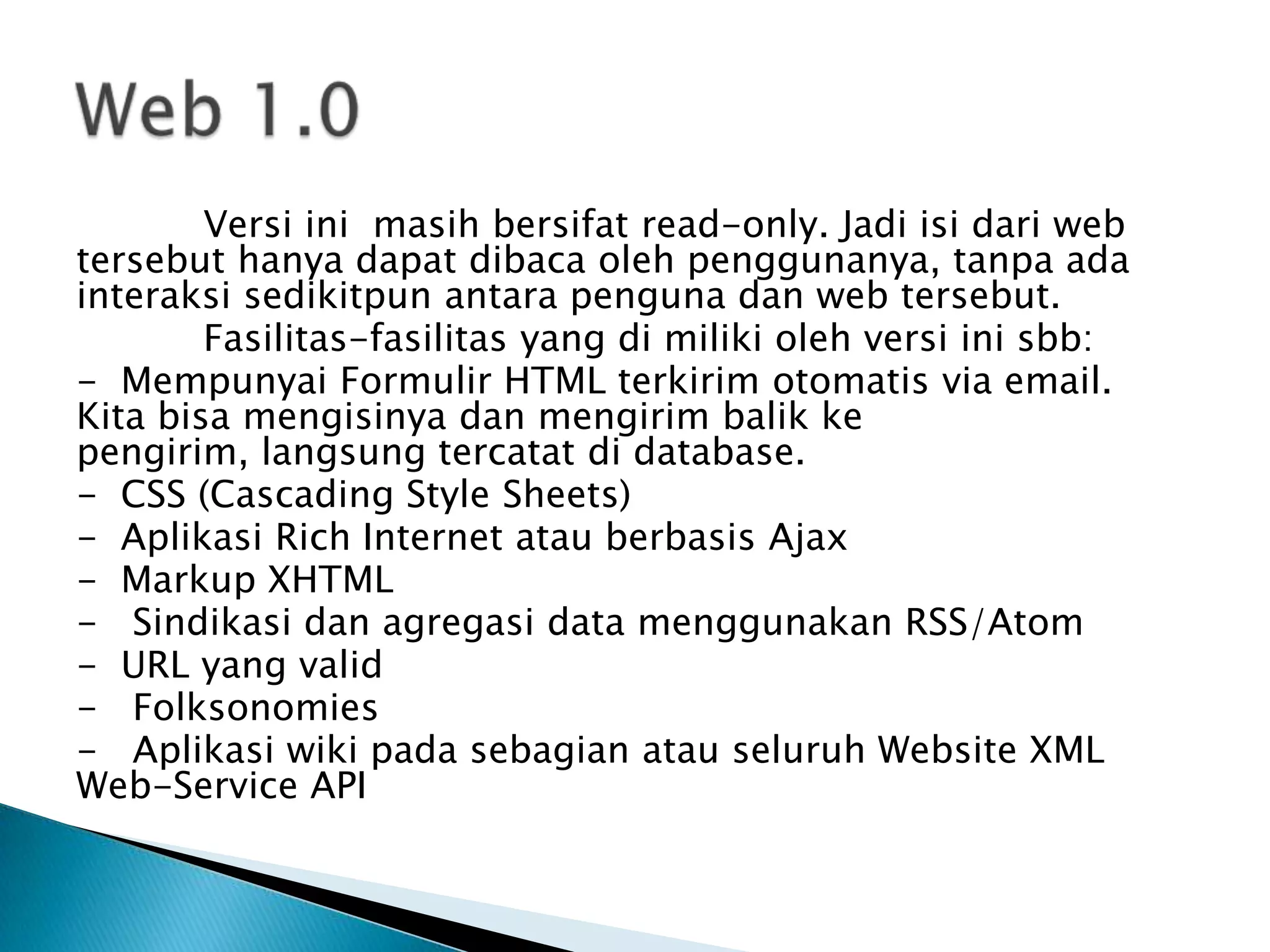 Perkembangan teknologi web | PPT
