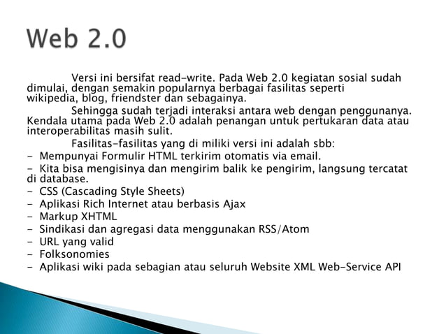Perkembangan teknologi web | PPT