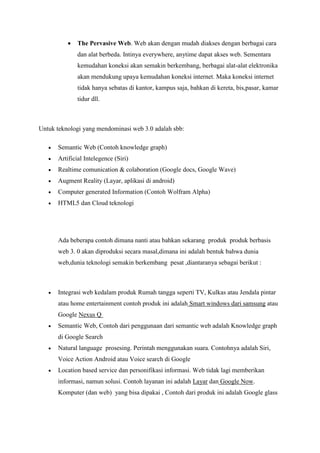 Perkembangan teknologi web 3 | PDF