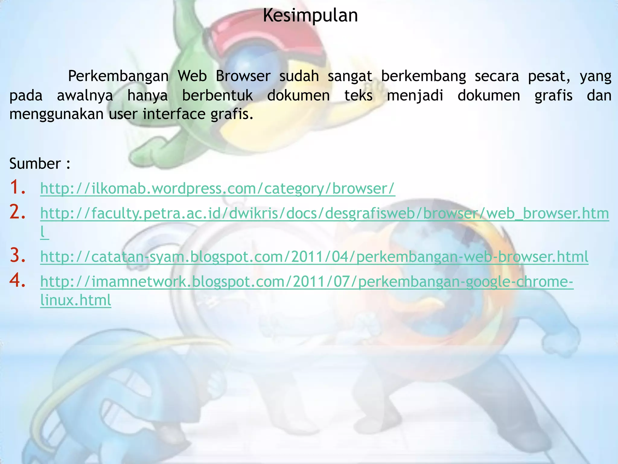 Perkembangan teknologi web browser | PPTX