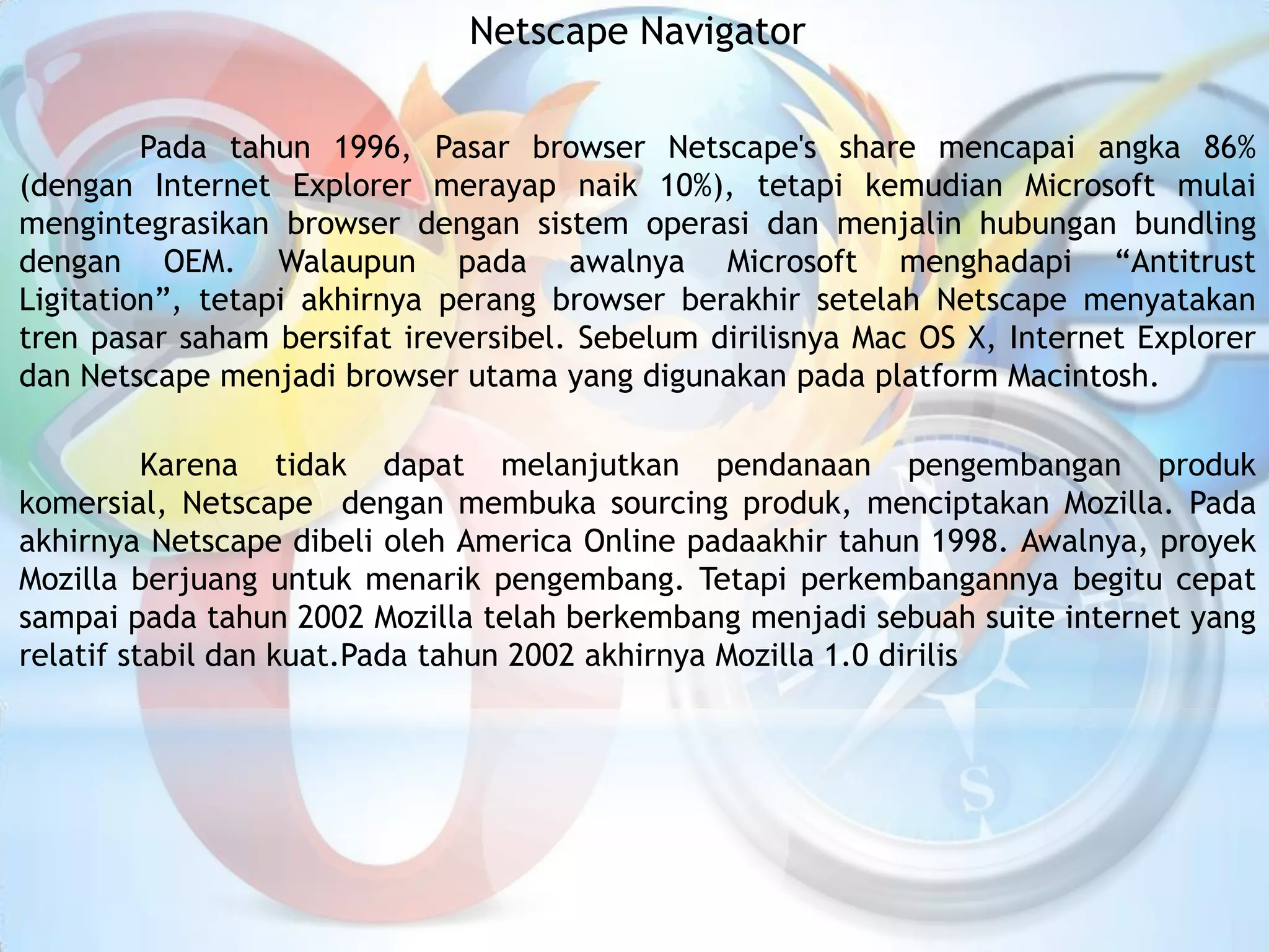 Perkembangan teknologi web browser | PPTX