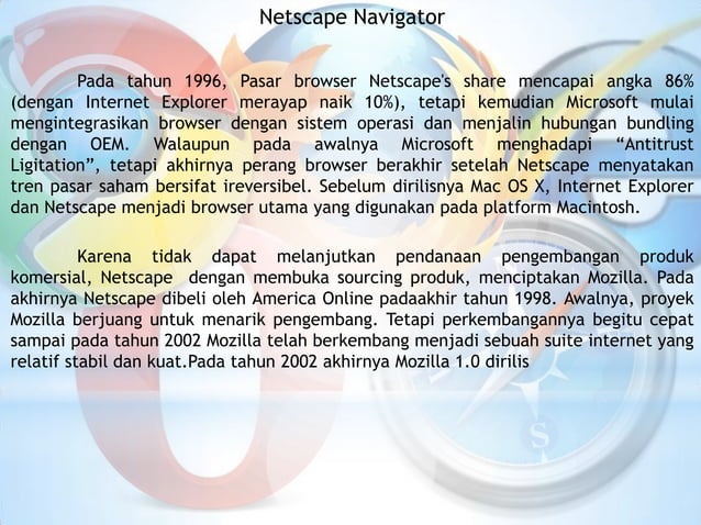 Perkembangan teknologi web browser | PPTX