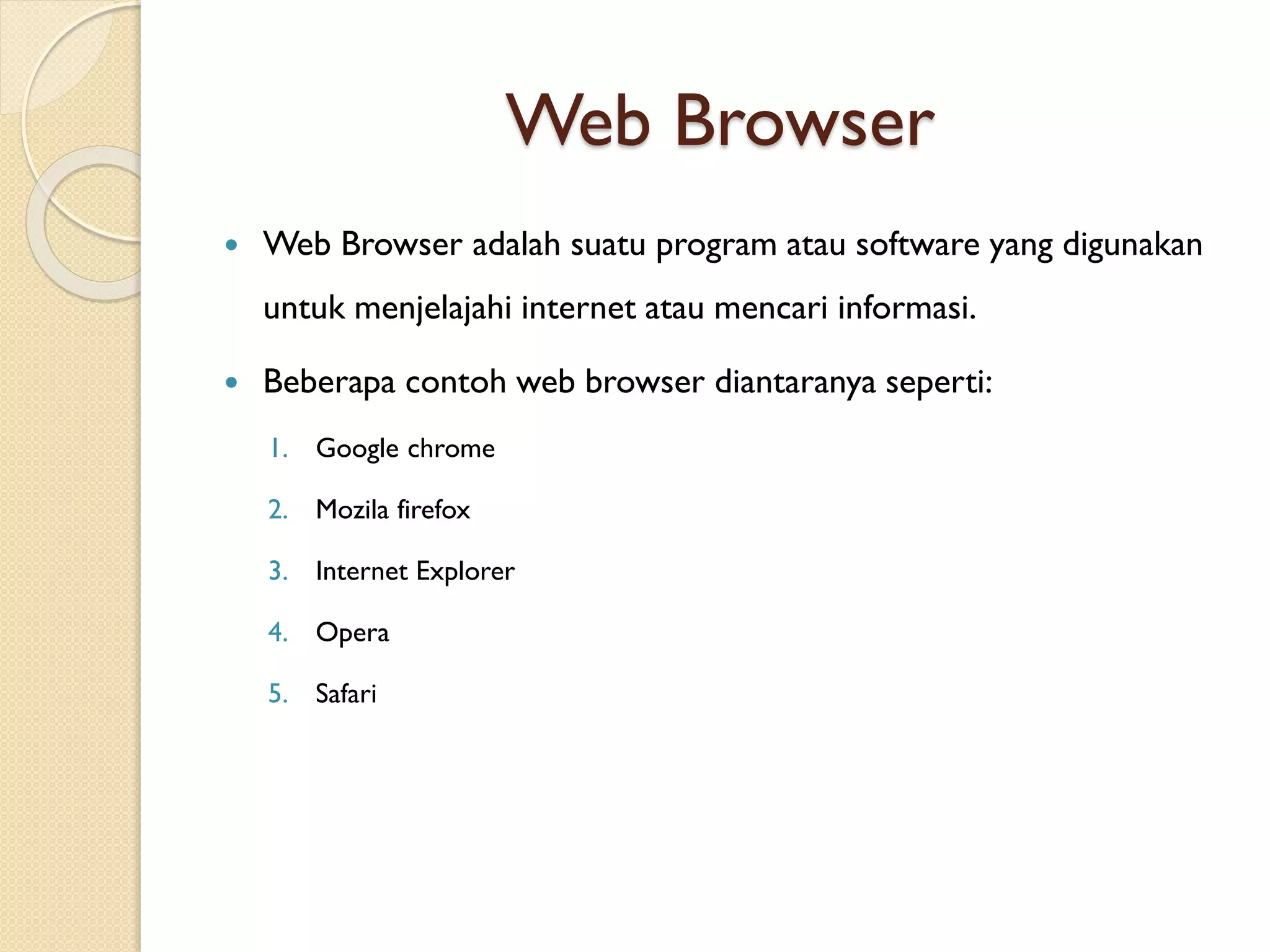 Perkembangan teknologi web browser | PPTX