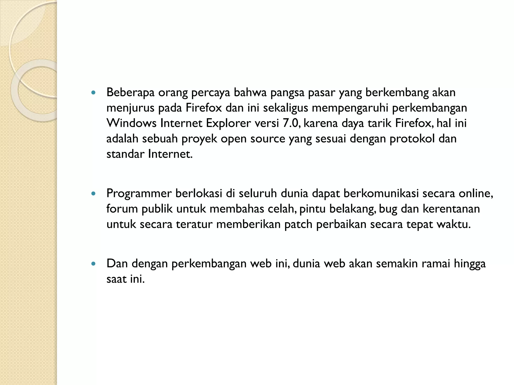 Perkembangan teknologi web browser | PPTX